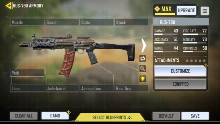 COD Mobile RUS-79U Gunsmith Loadout – 'High Mobility' RUS-79U Loadout ...