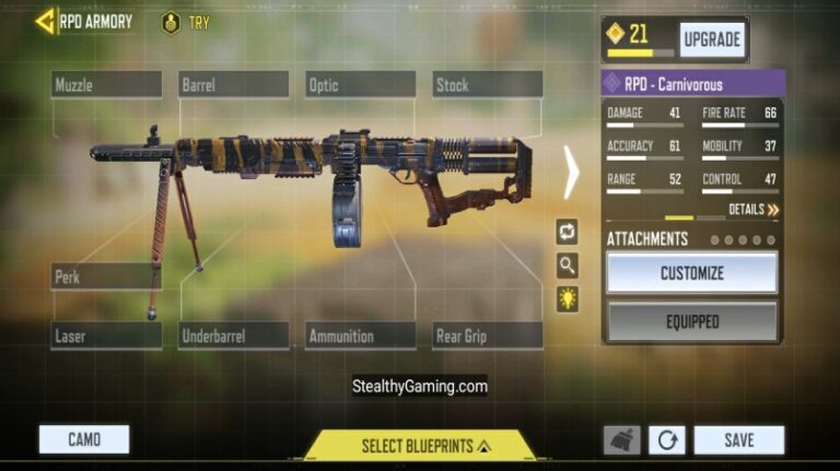 COD Mobile iFerg RPD Gunsmith Loadout | Call of Duty Mobile - Stealthy ...
