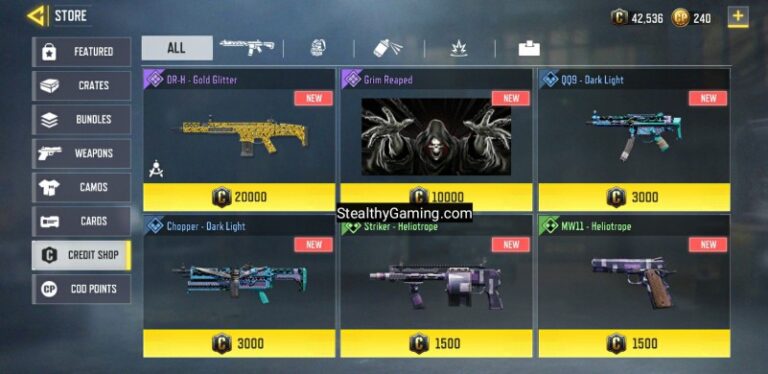 COD Mobile: New Credit Store Update Goes Live - Stealthy Gaming