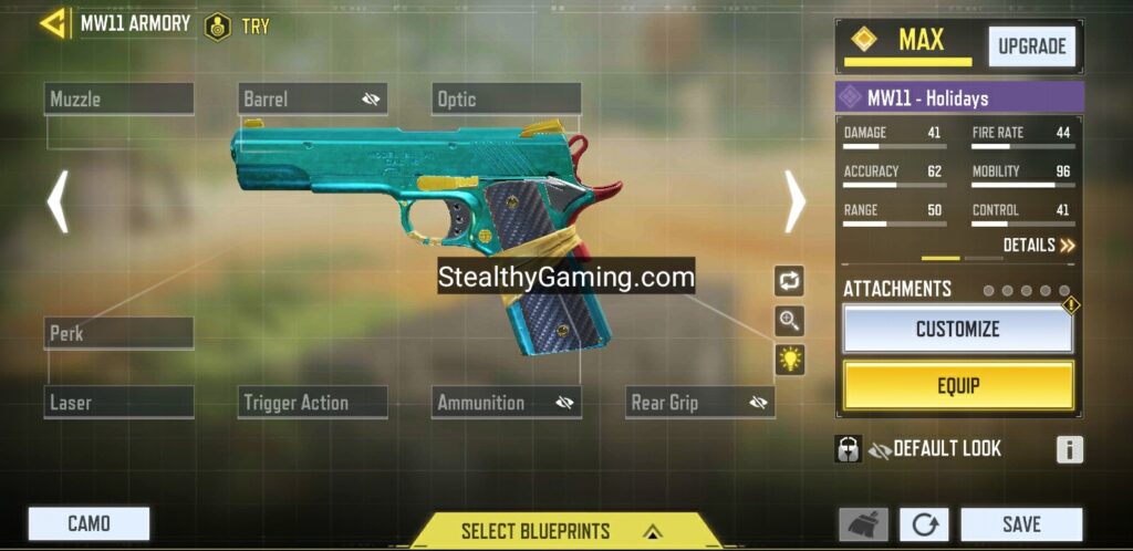 COD Mobile MW11 Gunsmith Loadout | ‘High Mobility’ MW11 Pistol Loadout ...