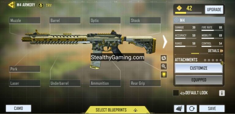 COD Mobile M4 Gunsmith Loadout | ‘High Mobility’ M4 Loadout - Stealthy ...