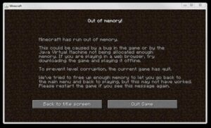How to fix Minecraft out of memory - Stealthy Gaming