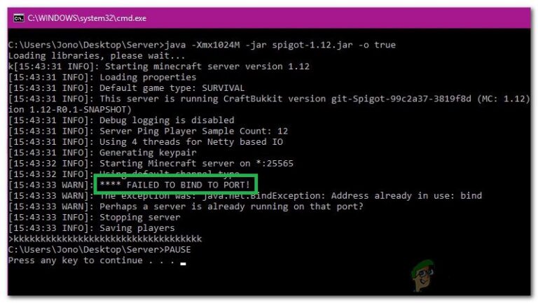 (9 Ways) Fix: Minecraft Failed to bind to port - Stealthy Gaming