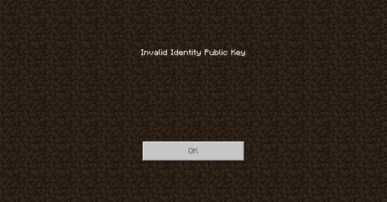 (2023) Fix: Invalid Identity Public Key Minecraft - Stealthy Gaming