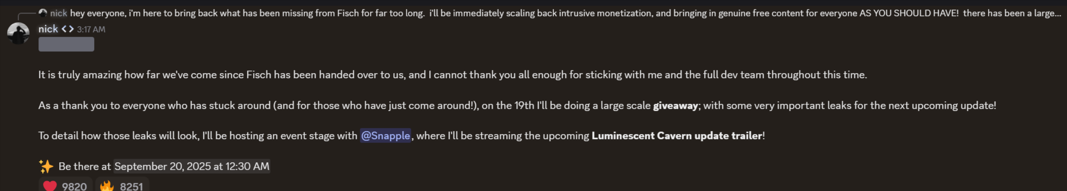Fisch Luminescent Cavern Update (September 2025) – Release Date, Time, and New Features ...