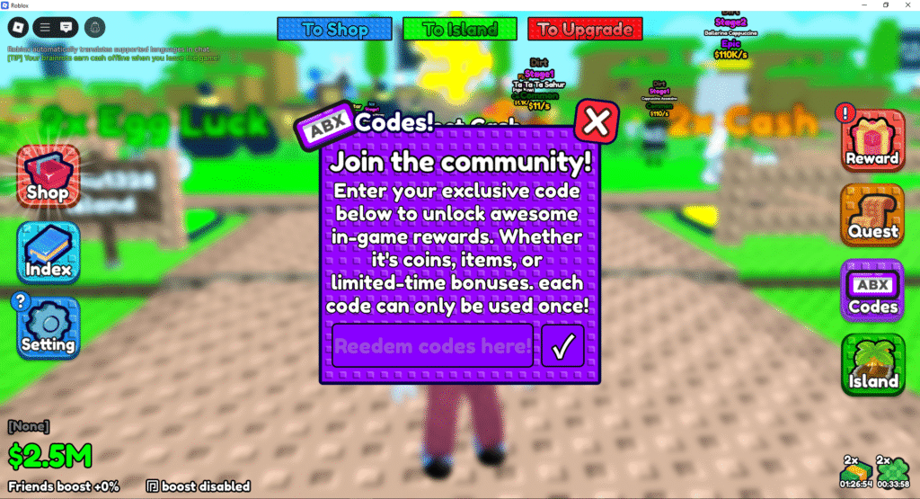 Kick a Brainrot Codes (November 2025) - Stealthy Gaming